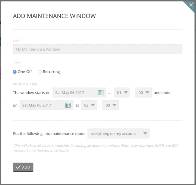 New Feature: Maintenance Windows - RapidSpike