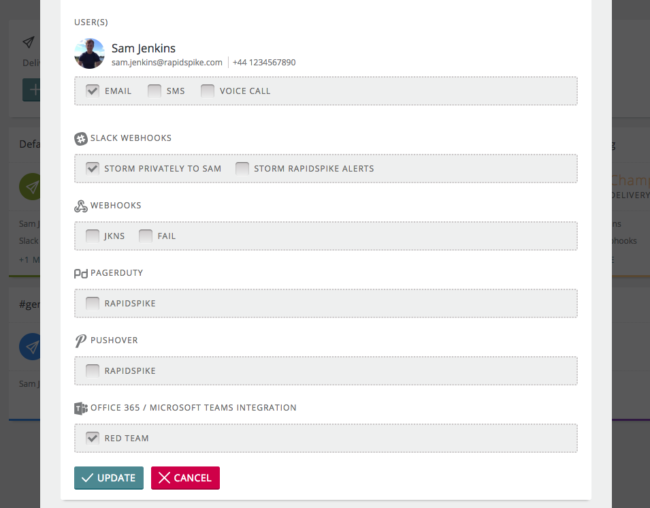 Office 365 and Microsoft Teams Notifications - RapidSpike