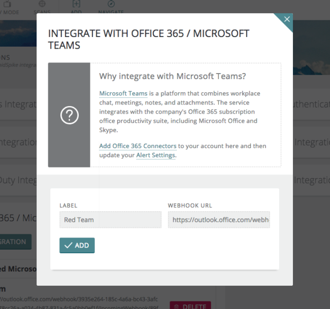 Office 365 and Microsoft Teams Notifications - RapidSpike