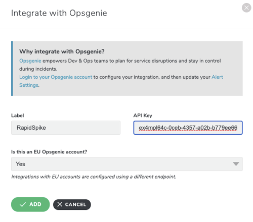 Create a New Integration in Opsgenie - RapidSpike