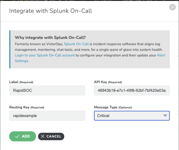 RapidSpike Integration: Splunk On-Call - RapidSpike